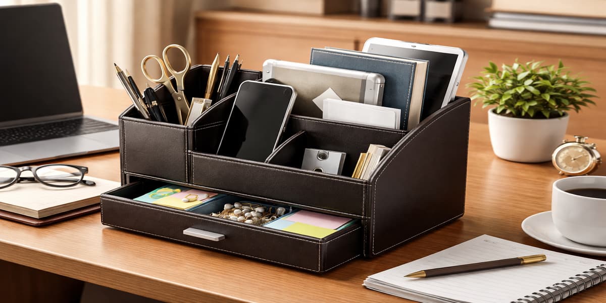 7 Best Desk Organizer for Pens and Office Supplies Wood – LeStallion