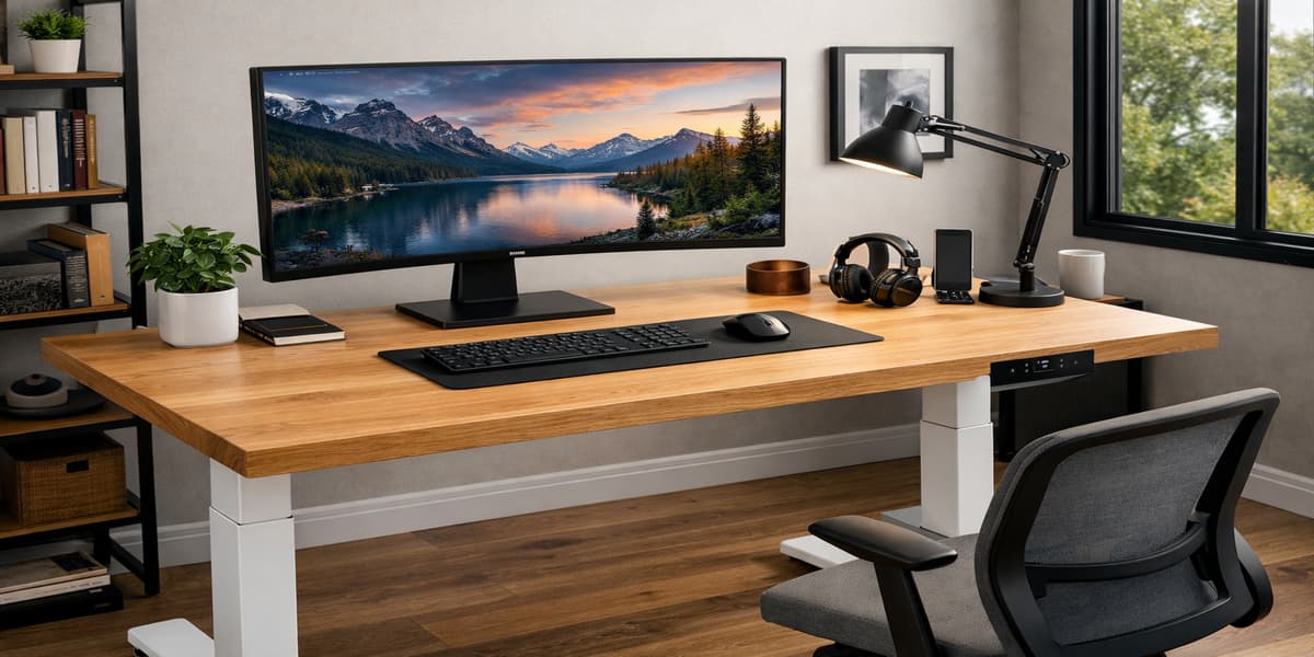 7 Best Standing Desk with Solid Wood Top Real Oak Walnut – LeStallion