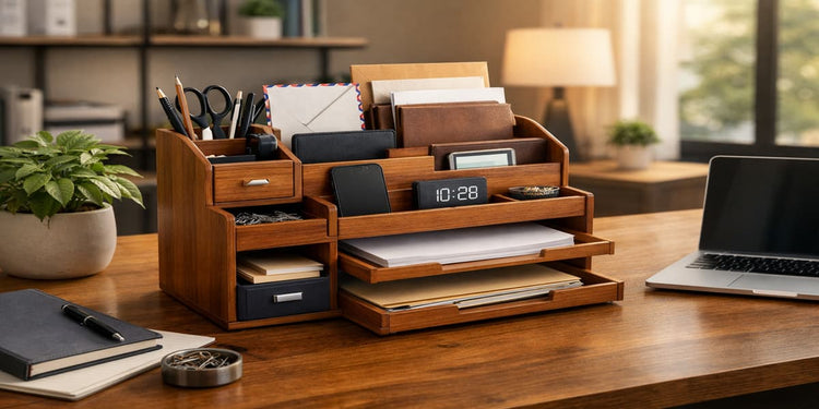 7 Best Wooden Desk Organizers with Multiple Compartments – LeStallion